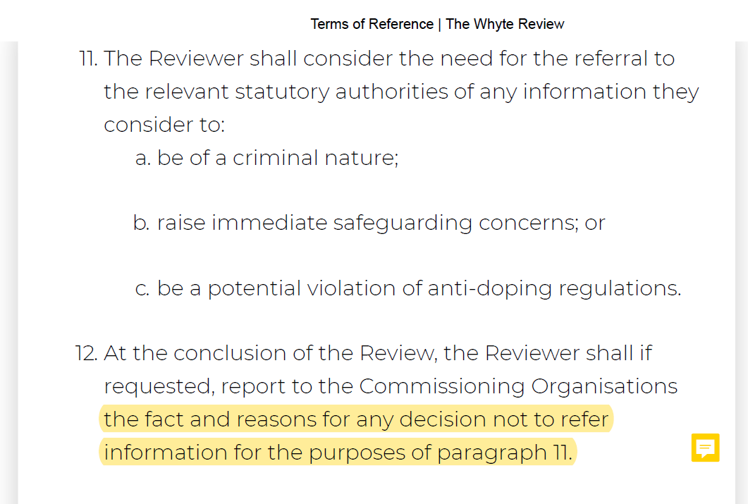 The Whyte Review – some considerations. – Mandate Now