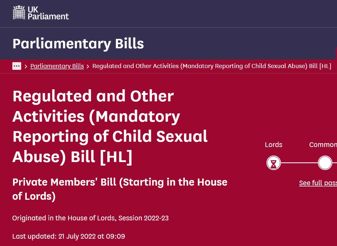Private Members Bill to introduce mandatory reporting of known and ...